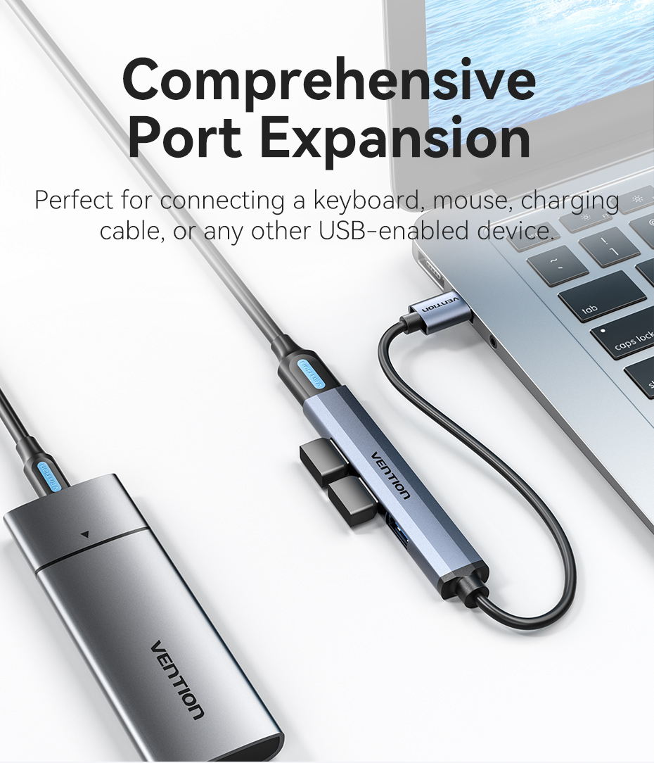 Jual Vention Usb Hub 4 Port 2.0 3.0 Ultra Slim Mini Design | Shopee ...