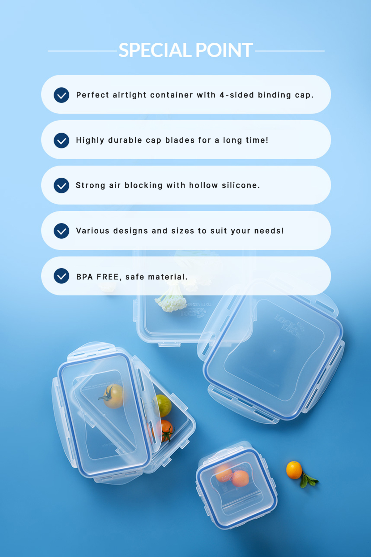 Jual LocknLock Classic Kotak Makan Rectangular Short 360ml - HPL810 | Shopee Indonesia