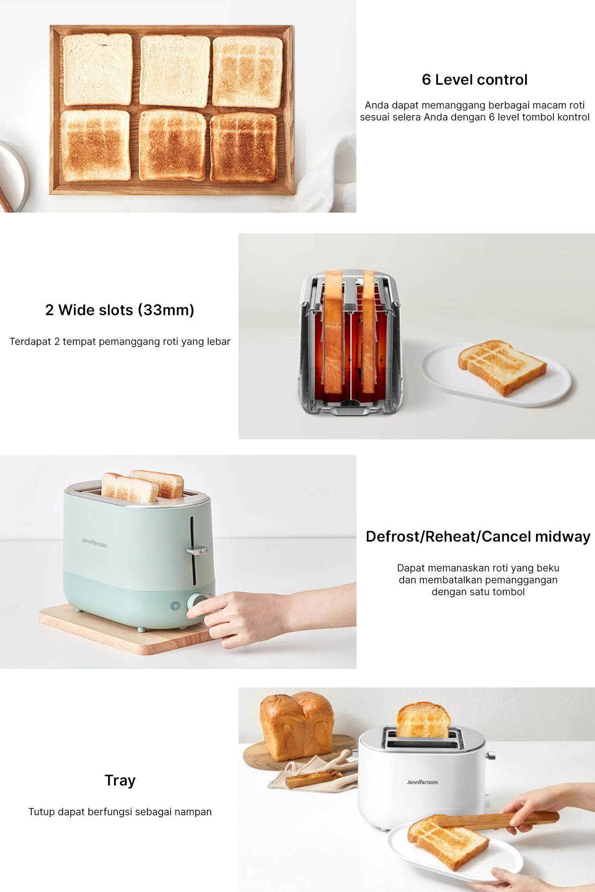 Jual Jenniferoom by LocknLock Pop Up Toaster JR-T900 | Shopee Indonesia