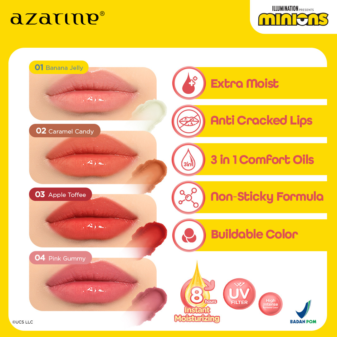 Jual Azarine Tinted Lippiecable Balm Series 3.5g Lip Balm Moisturizing ...