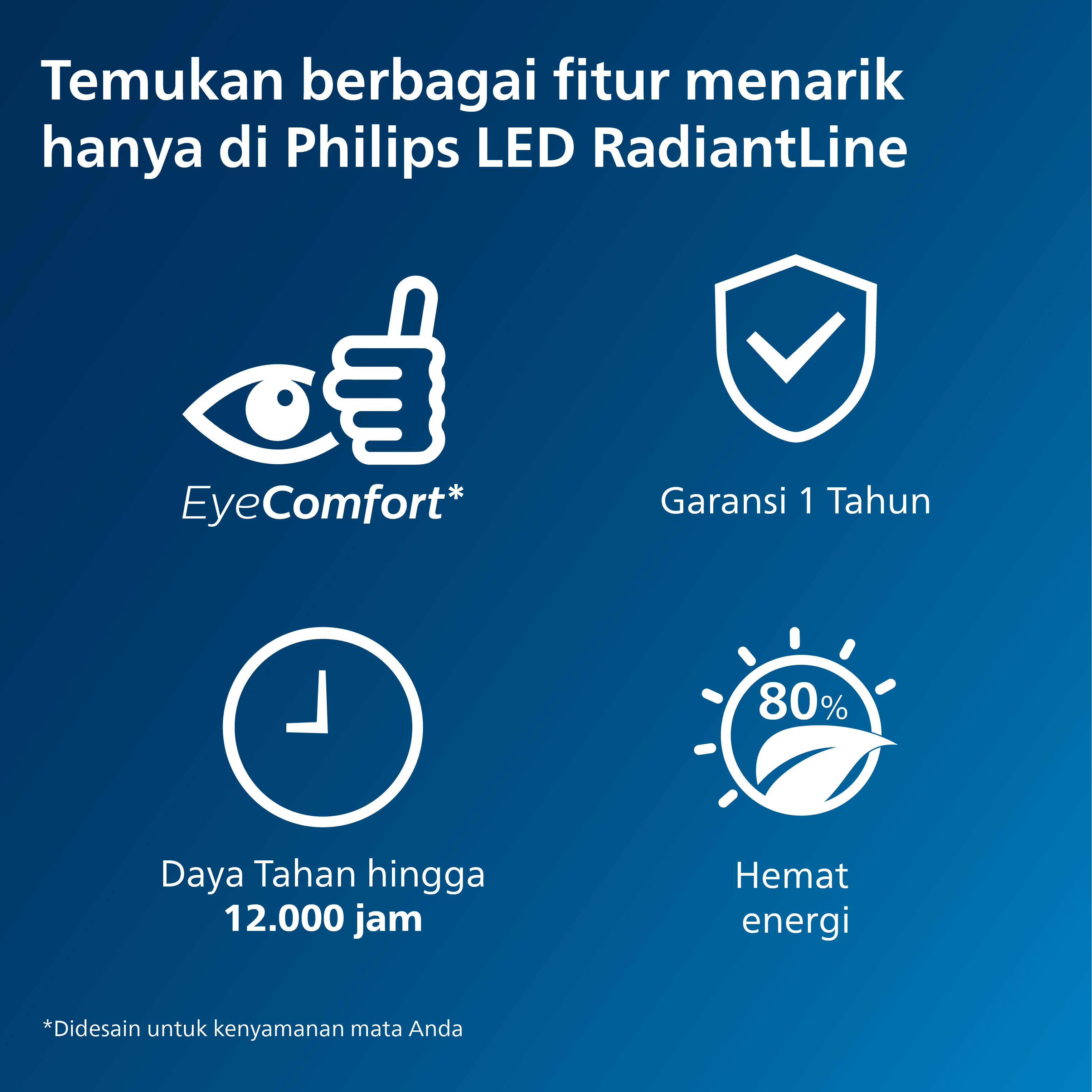 Jual Philips Lampu Multipack Radiantline LED Bright 10W 6500K 230V ...