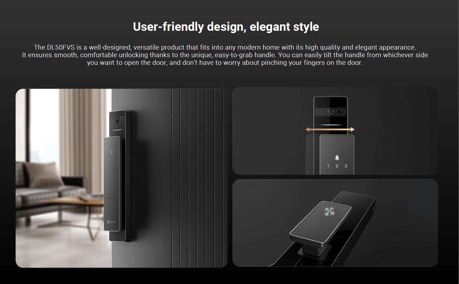 Jual Ezviz DL50FVS Face ID Recognition Smart Security Door Lock ...