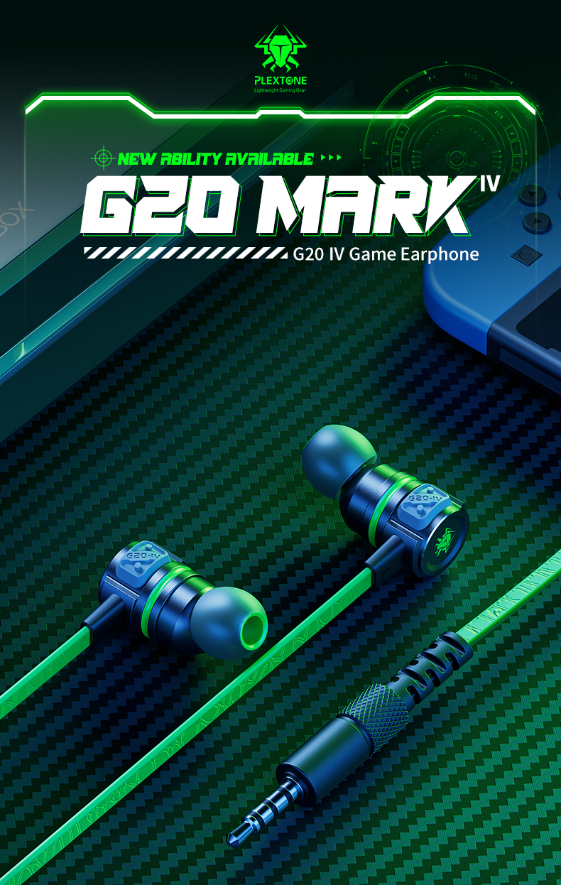 Jual Headset Plextone G20 Mark IV In Ear Gaming Earphone IEM with ...