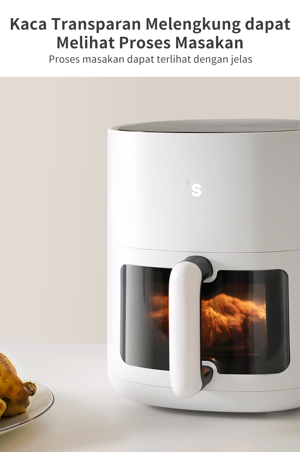 Jual Simplus Air Fryer 5L Kaca Tampilan Kapasitas Besar Model Sentuh penggunaan Multifungsi Gen ...