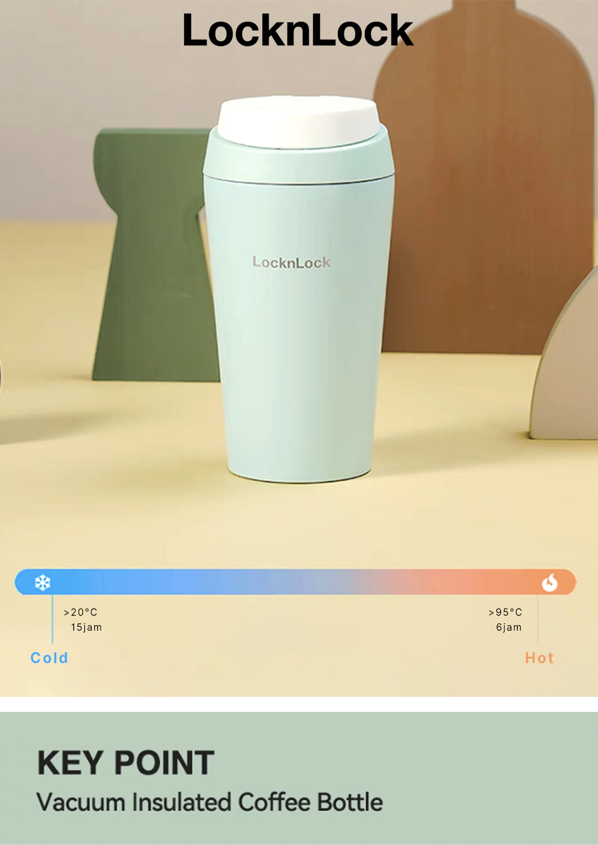 Jual LocknLock Exclusive Mini One Touch Tumbler 400ml - LHC3324 | Shopee Indonesia