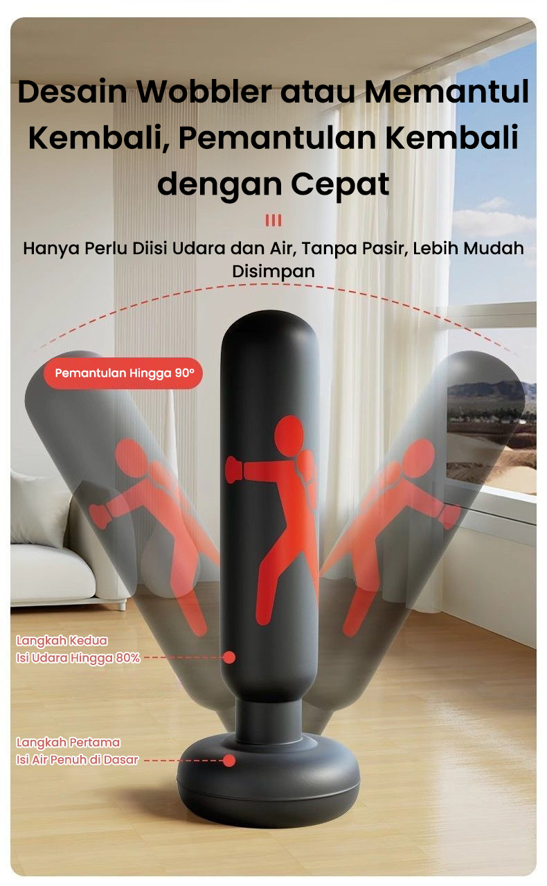 Jual Punch Target Inflatable 1.6 Meter Tiup Punching Bag Tiang Tinju ...