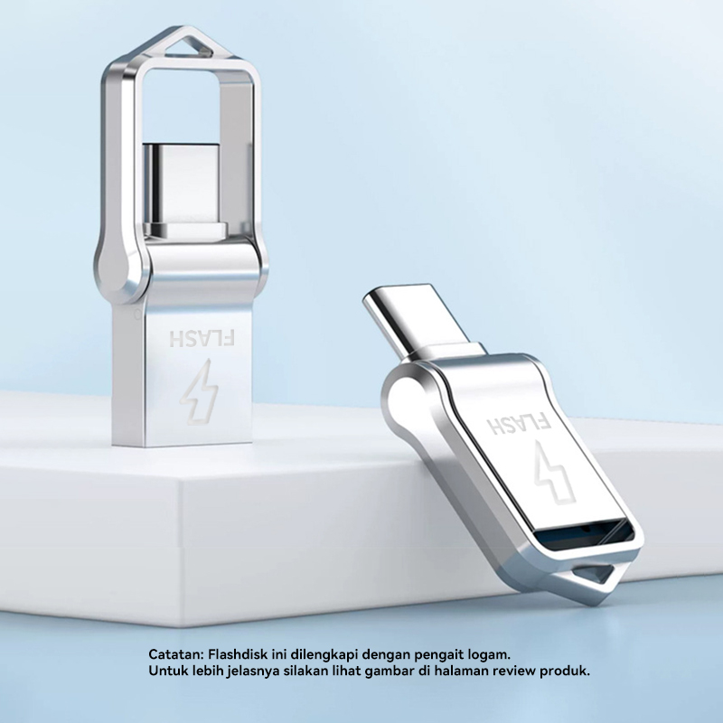 Jual OLYPS Flashdisk OTG Type C + USB 2 in 1 Dual Port 128G 64GB Flash ...