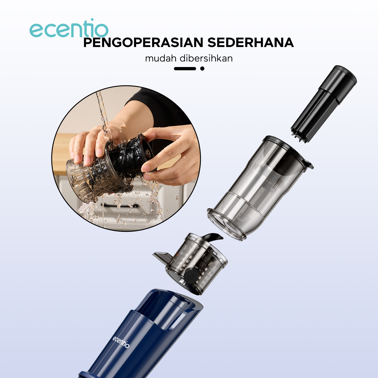 Jual ecentio slow juicer portable 82mm caliber multifungsi blender ...