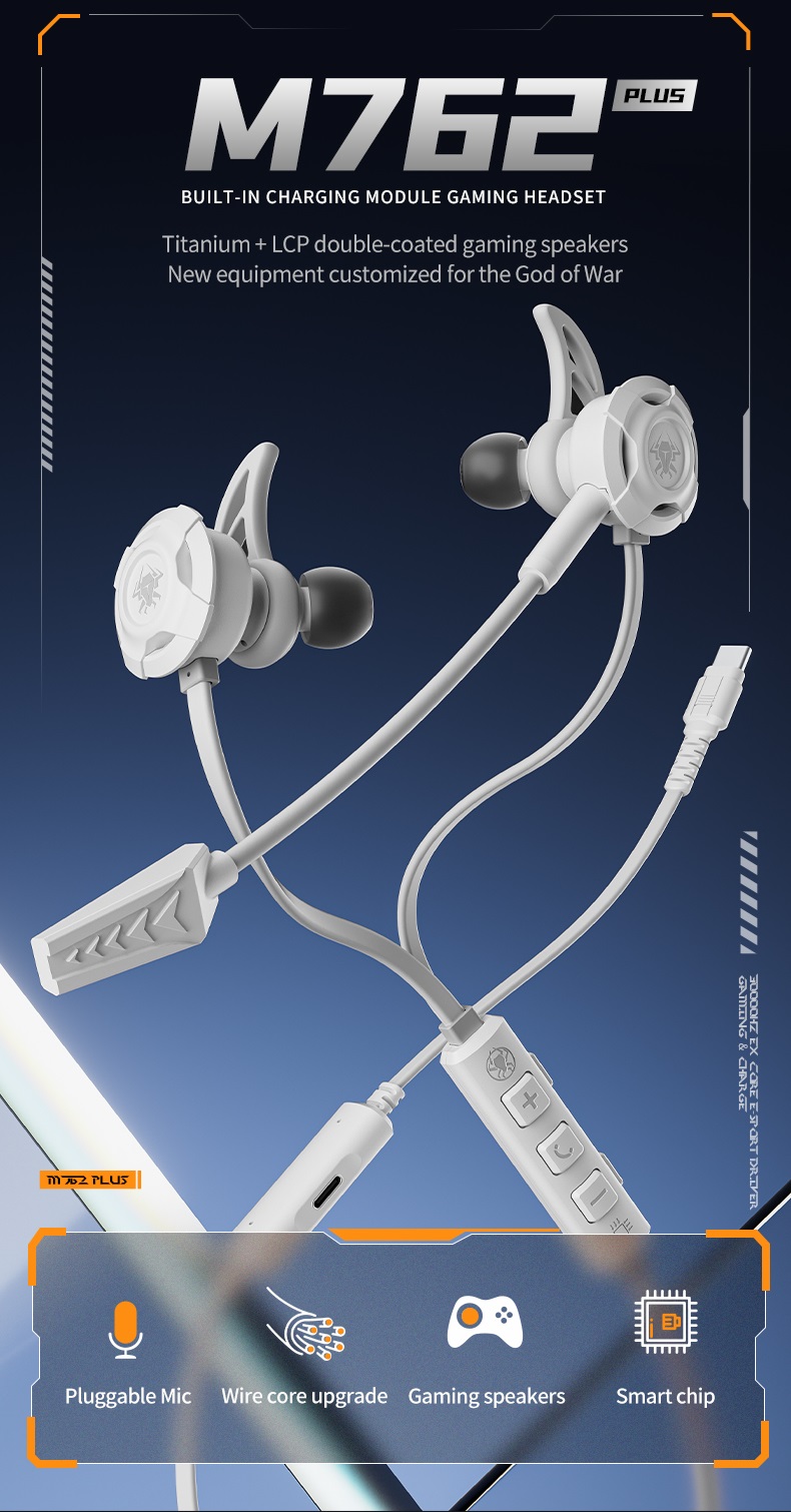 Jual Plextone M762 Plus Type-C Series Charging Gaming Earphone 1DD 1BA ...