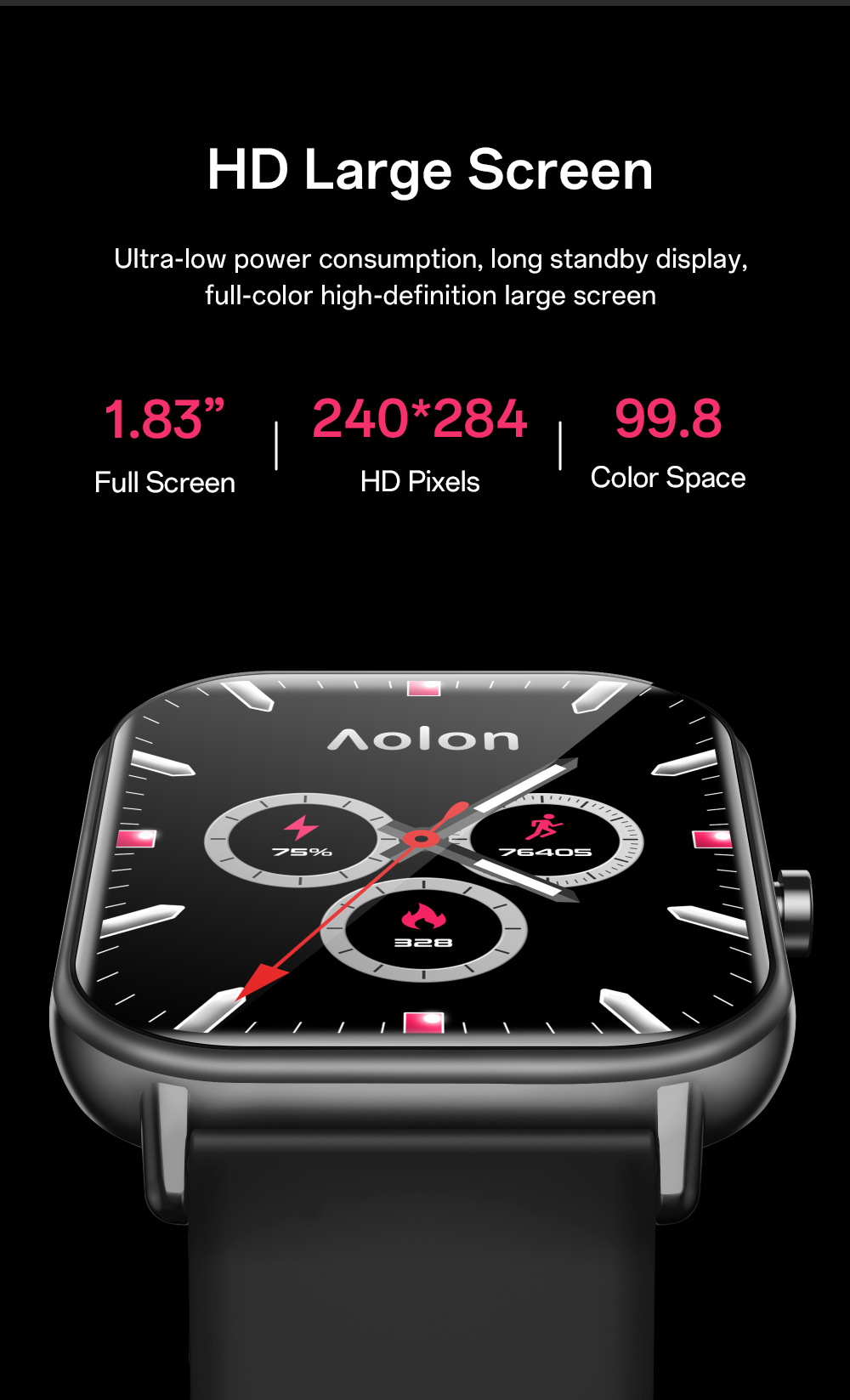 Jual Aolon GTS Ultra Smartwatch Original Running Pace Custom Wallpaper ...