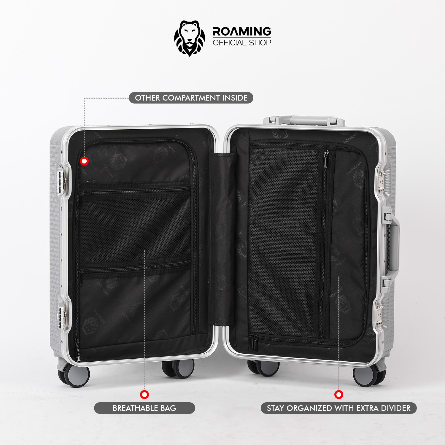 Jual [SET] Roaming Koper Kabin & Bagasi R006 Size 20+24+28 Inch ...
