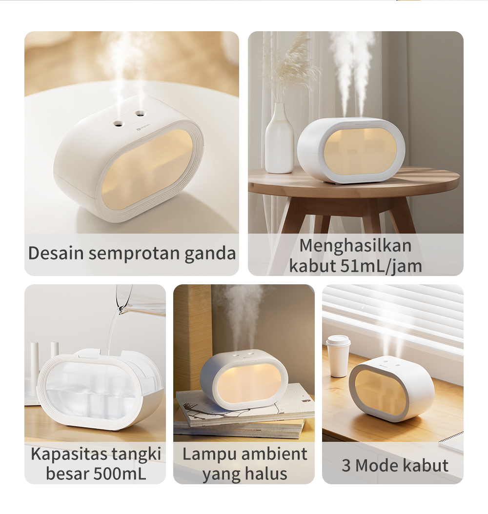 Jual Simplus Humidifier Desktop Humidifikasi Ringkas Semprotan Ganda ...