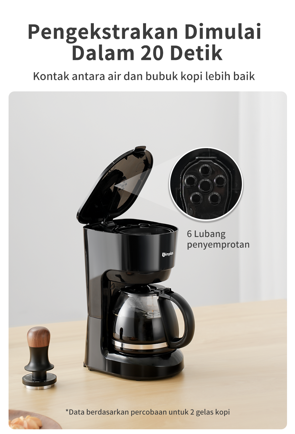 Jual Simplus Coffee Maker Kapasitas Besar 750ml Mesin Kopi Tipe Drop ...