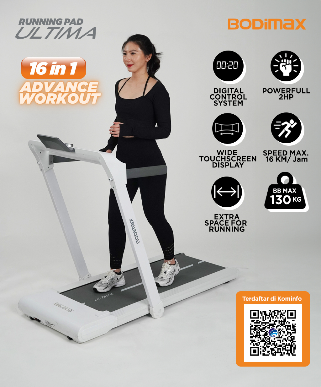 Jual BODIMAX RUNNING PAD ULTIMA – FOLDING TREADMILL / GYM / ALAT ...