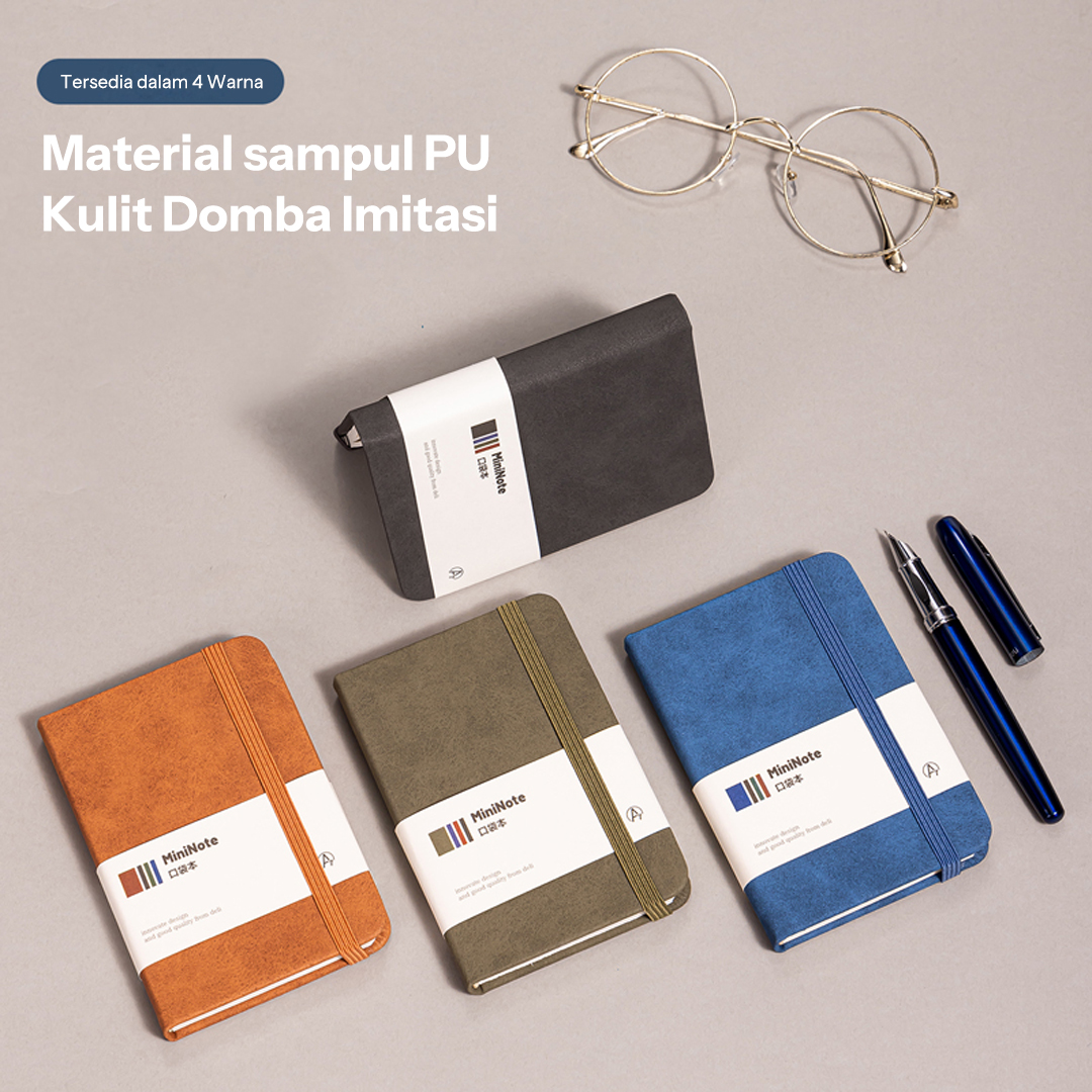 Jual Deli Buku Catatan Sampul Kulit / Leather Cover Notebook 96 sheets ...