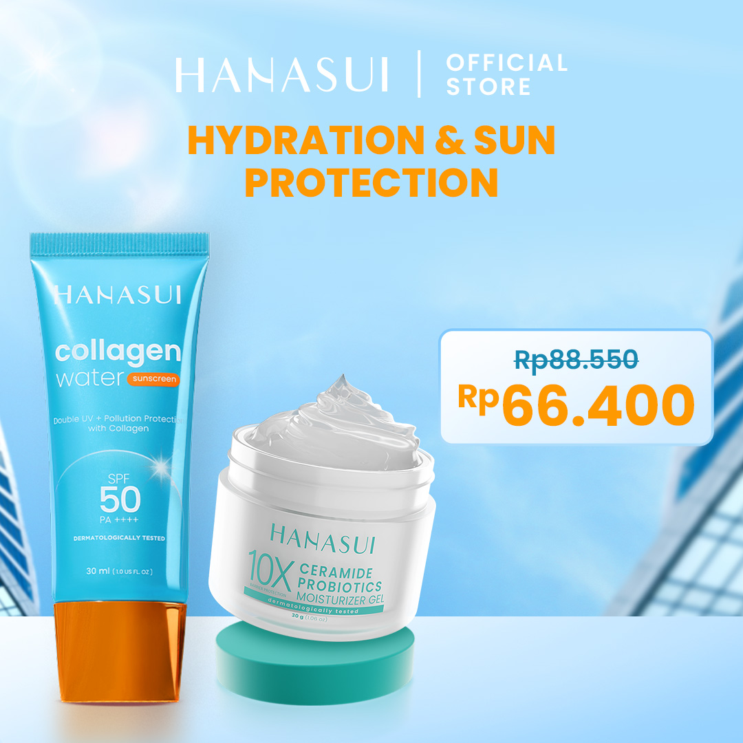 Jual Hanasui Skincare Set | Collagen Water Sunscreen SPF 50 Power ...