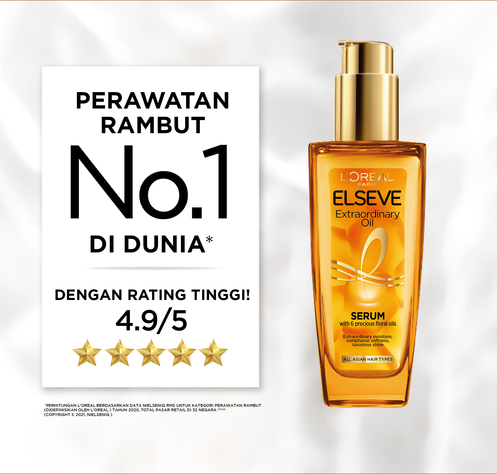 Jual L'Oreal Paris Elseve Extraordinary Oil Gold Hair Treatment Serum ...