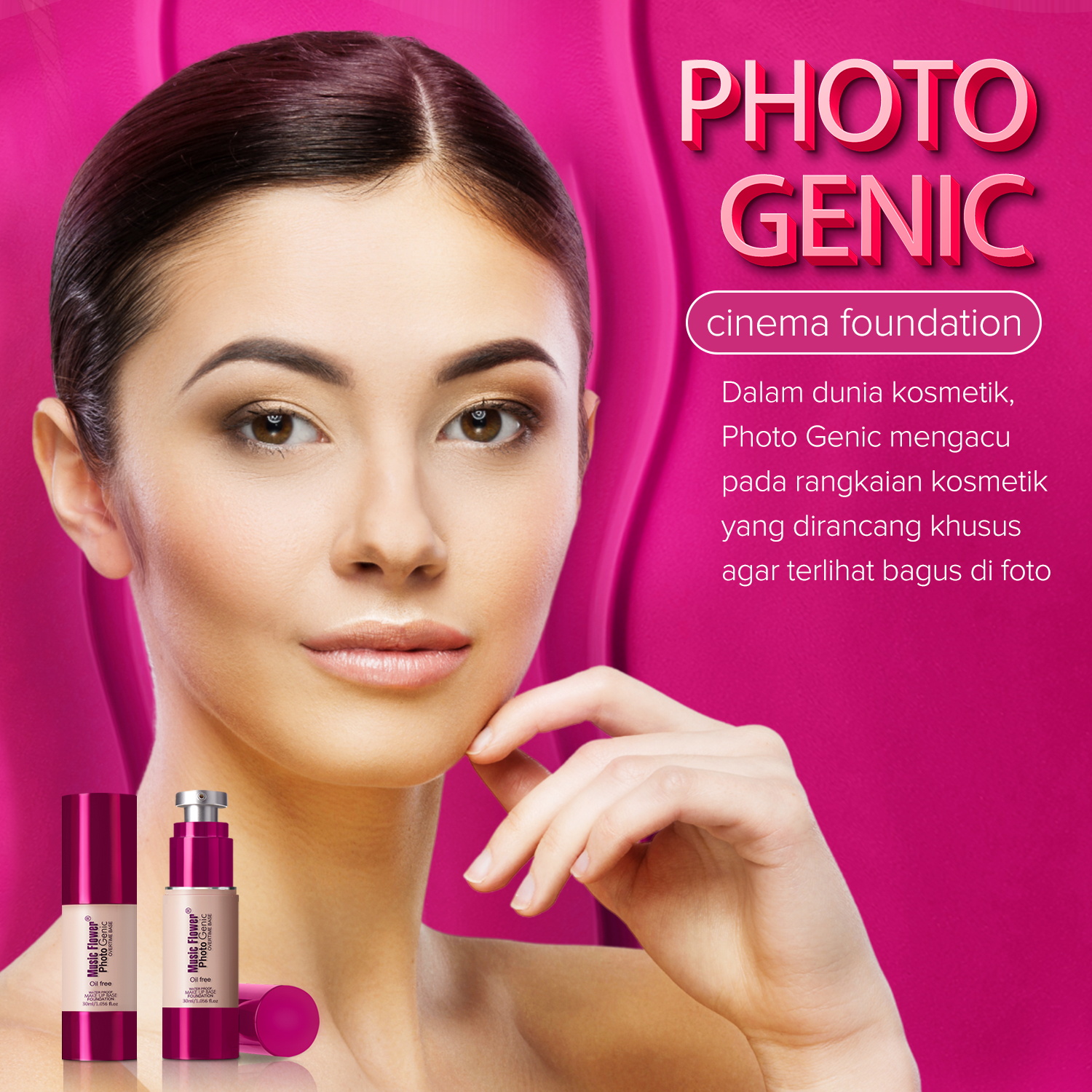 Jual Music Flower Photo Genic Liquid Foundation Powerstay 24H Matte Base Weightless Full ...