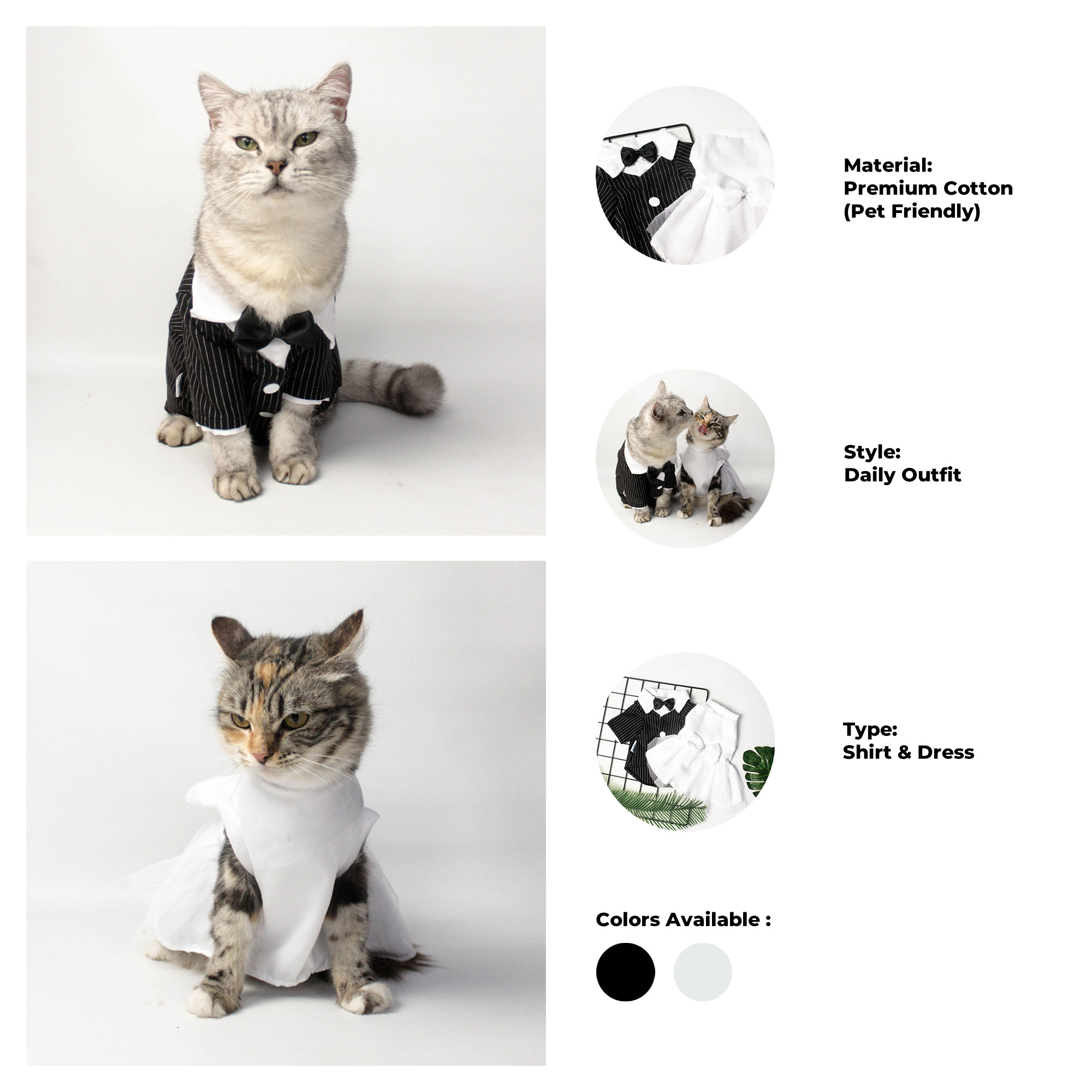 Jual Baju Kucing Anjing Cowok Cewek Lucu Murah Kostum Pengantin Couple - Bukipet Purrfect ...