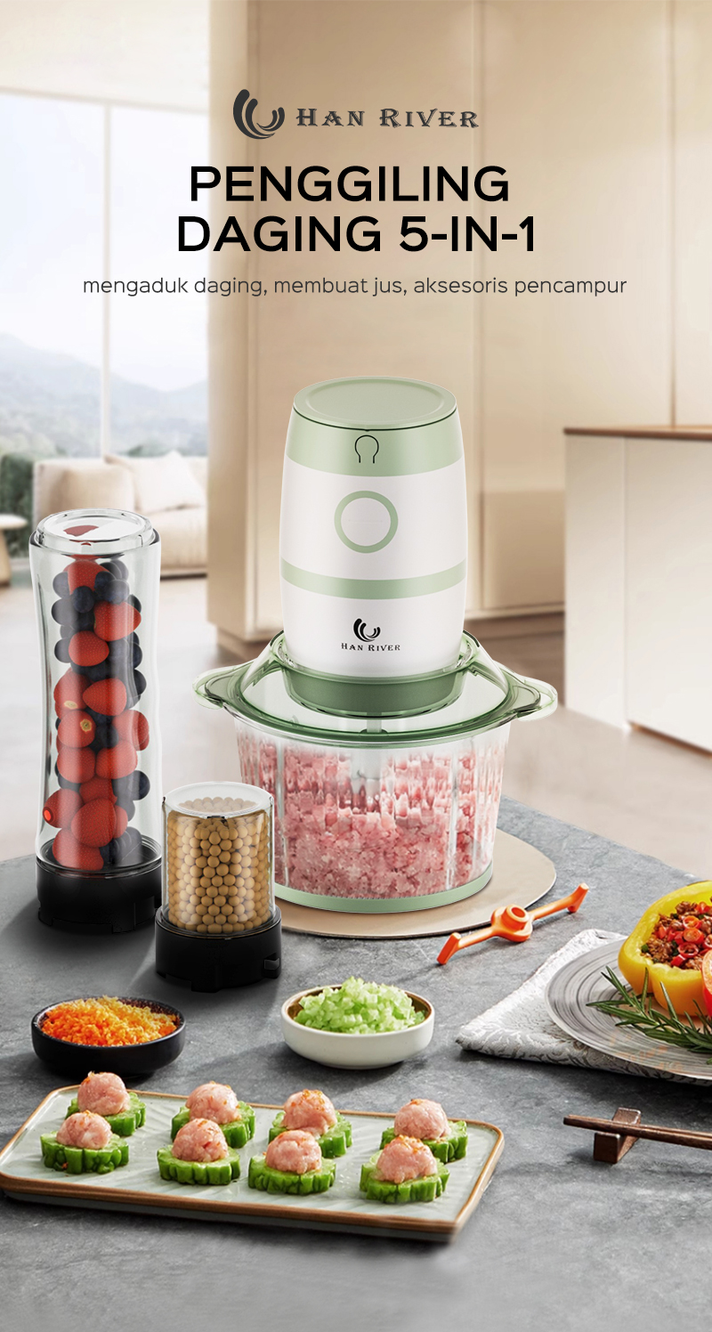 Jual HAN RIVER blender 2L mesin penggiling daging 5 in 1 multifunction ...