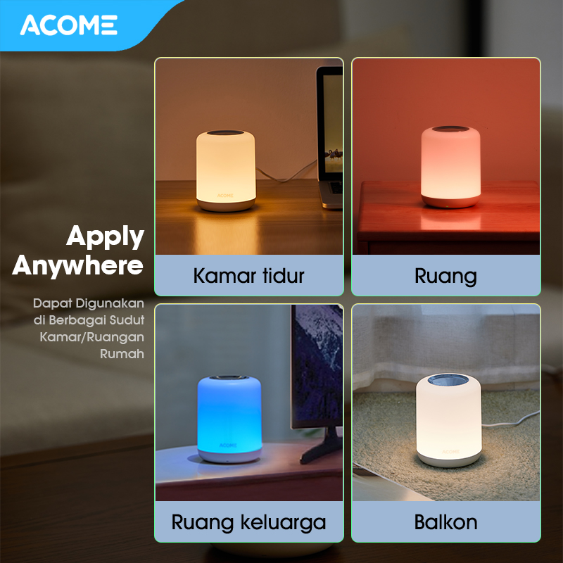 Jual ACOME ALP01, ALP02, ALP03. White Lampu Multicolor 16 Juta Warna ...
