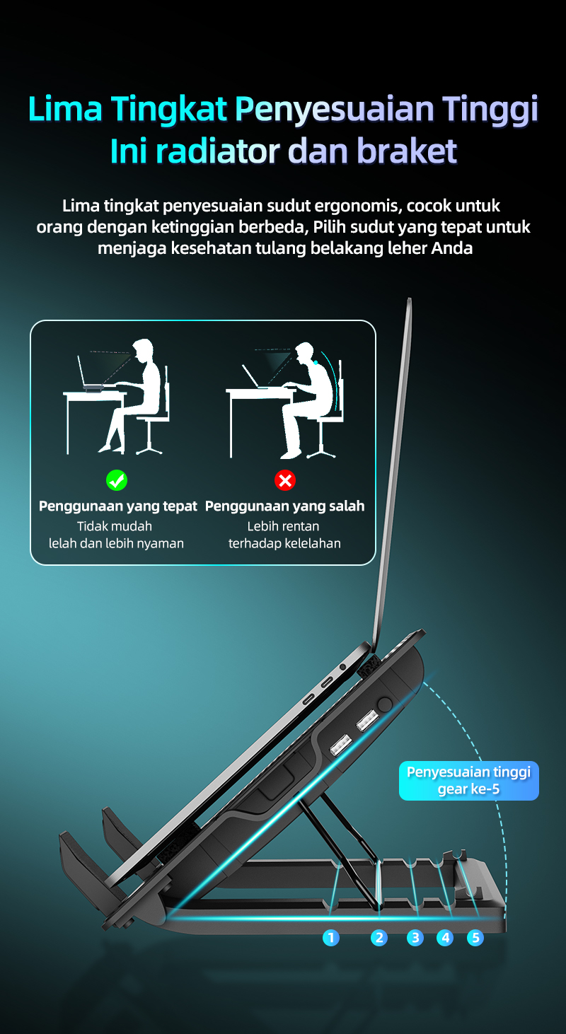 Jual OLYPS Cooling Pad Laptop Kipas Pendingin Laptop Portable Silent ...