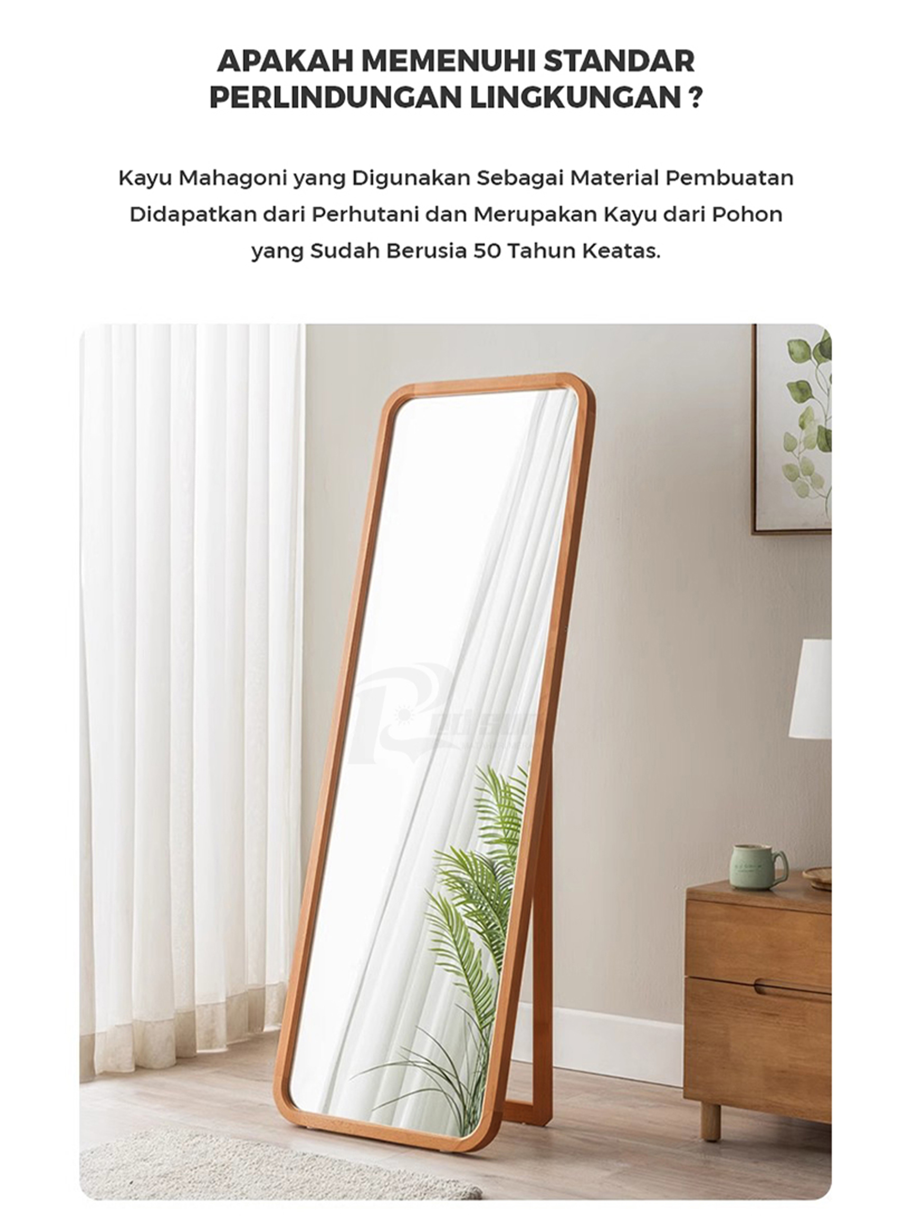 Jual standing mirror full body cermin full body Cermin Dinding Bingkai ...