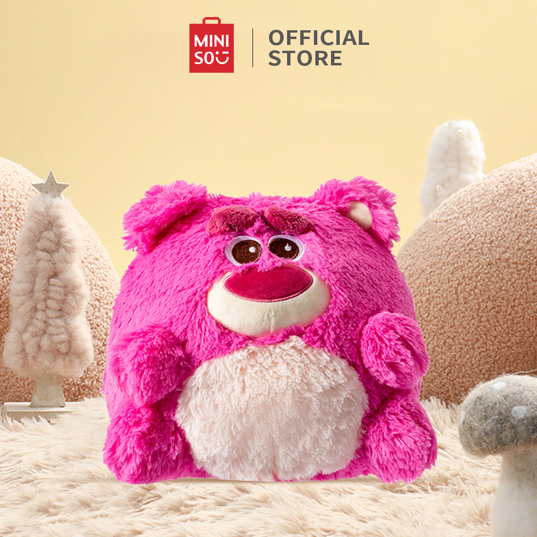 Jual MINISO Boneka Pixar Lotso Mainan Collection Lotso Round Plush Toy ...