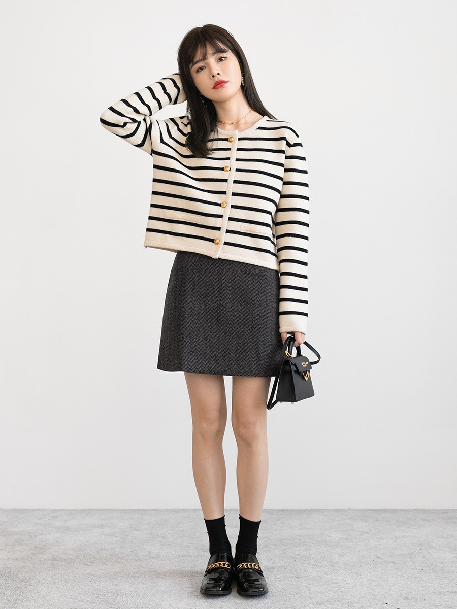 Jual Newlan WT018 Knite Sweater Rajut KOREAN SWEATER MURAH STRIPES ...
