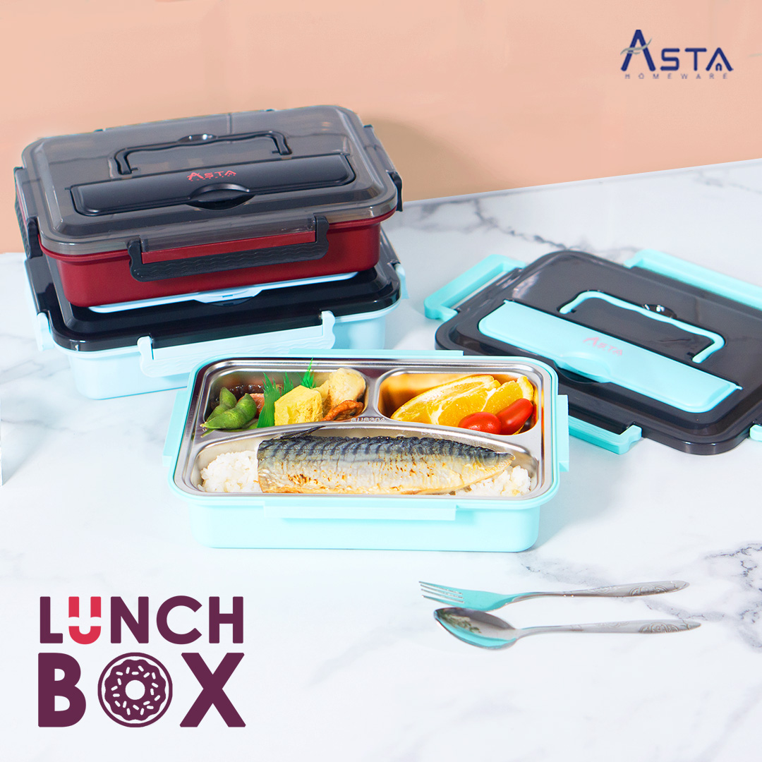 Jual Asta Kotak Makan Stainless Steel 304 Lunch Box Food Grade 3 Sekat ...