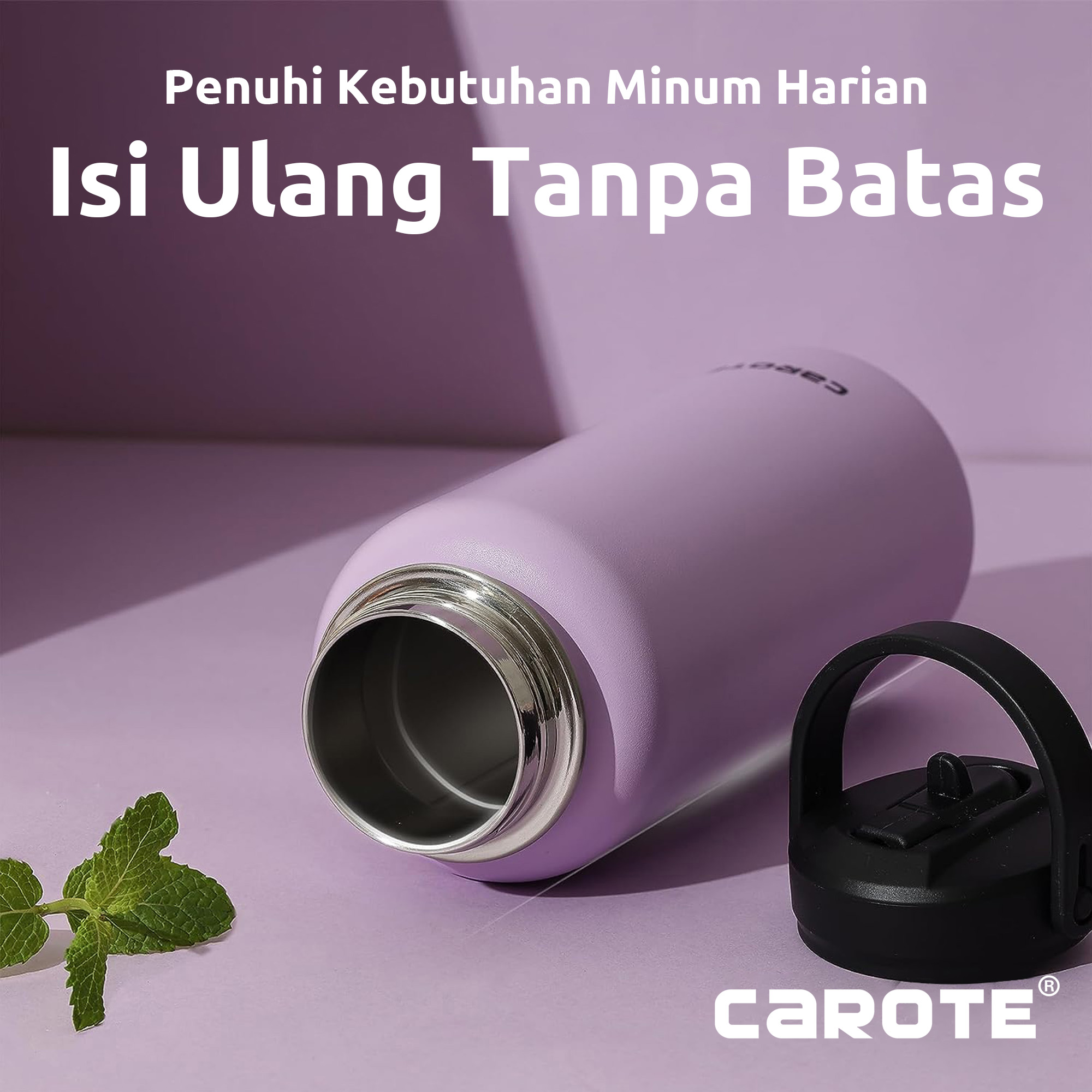 Jual CAROTE Botol Air Minum Stainless Steel dengan Sedotan, Botol Minum ...
