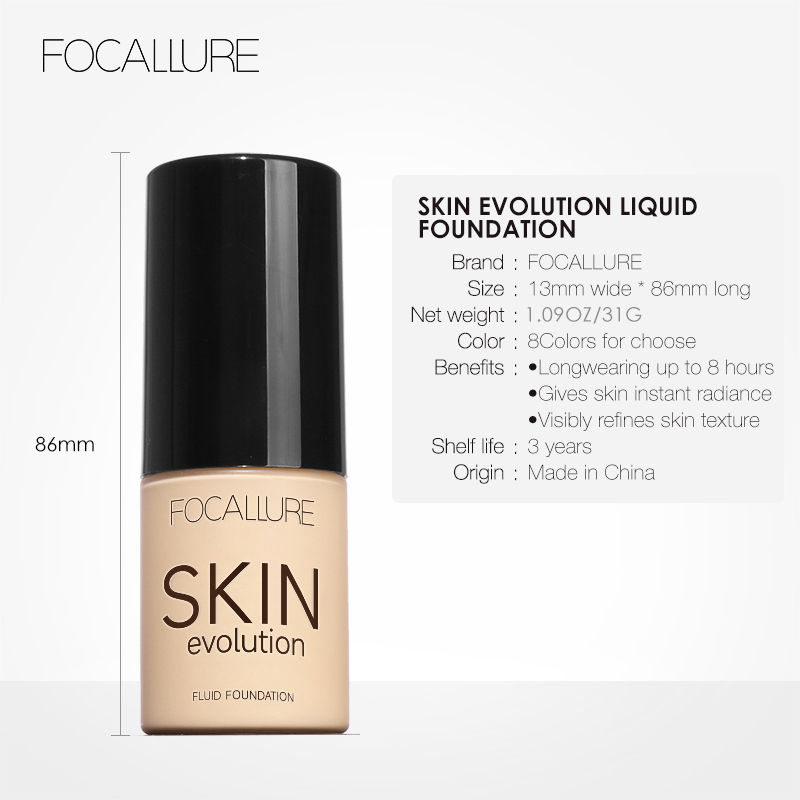 Jual FOCALLURE Full Coverage Oil-control Fluid Foundation | Shopee ...