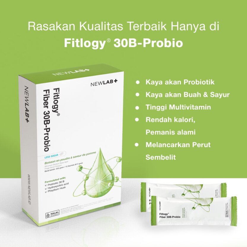 Jual NEWLAB Fitlogy Fiber 30B-Probio | Minuman Probiotik | Fiber Drink ...