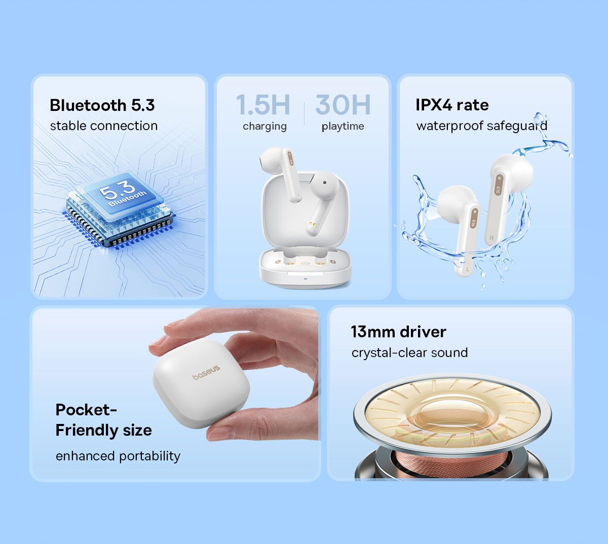 Jual Baseus Bowie E16 True Wireless Bluetooth Earphone TWS Mini Earbuds ...
