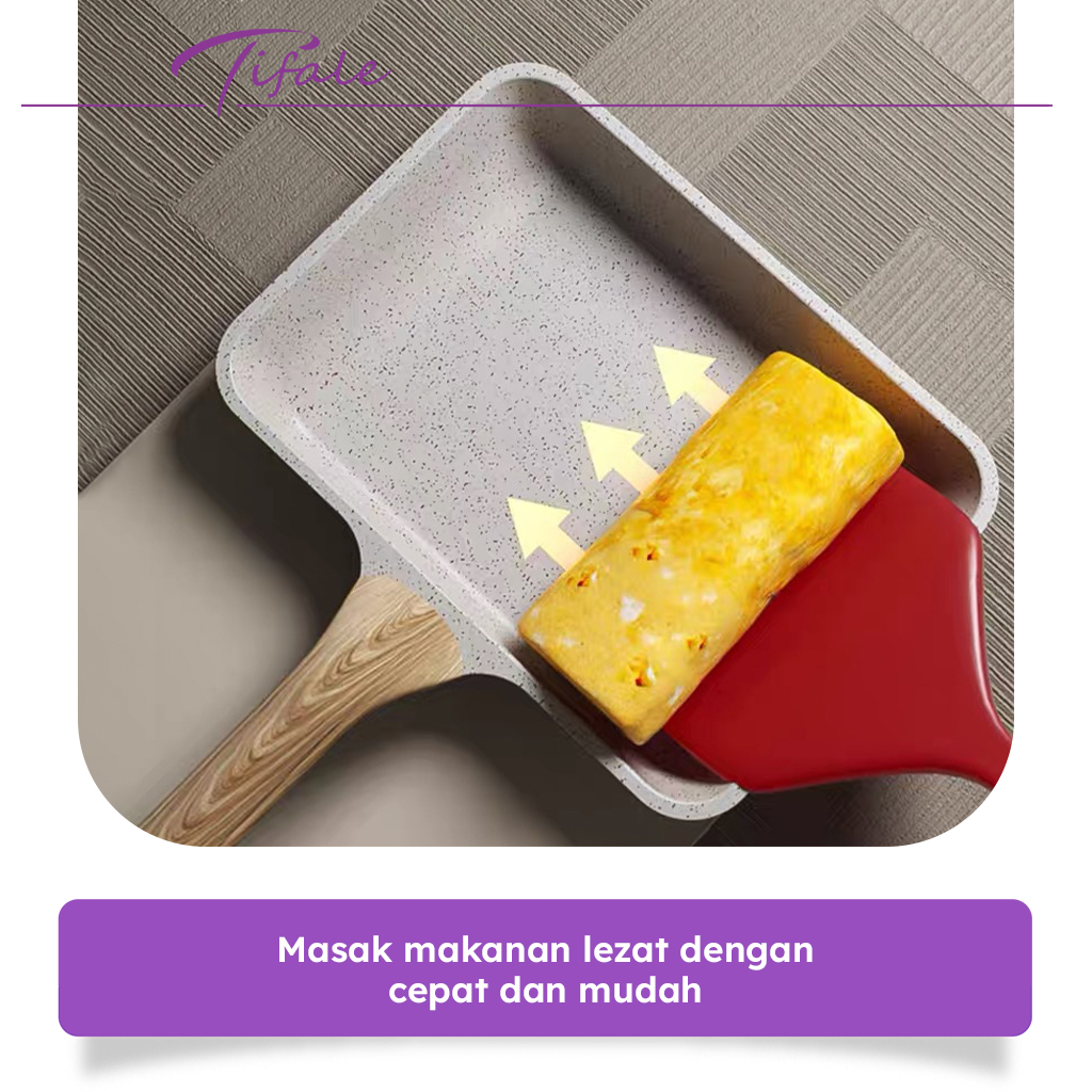 Jual Tifale White Granite Tamagoyaki pan penggorengan telur anti ...