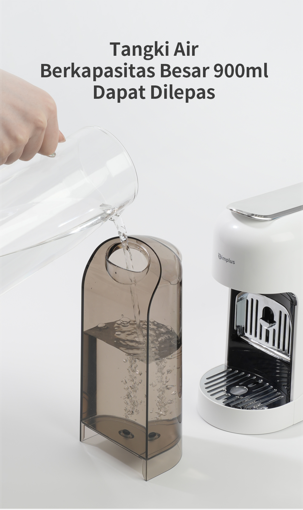 Jual Simplus Mesin Kopi Kapsul Coffee Maker Ekstraksi 20 Bar Espresso Pilihan 2 Cup | Shopee ...