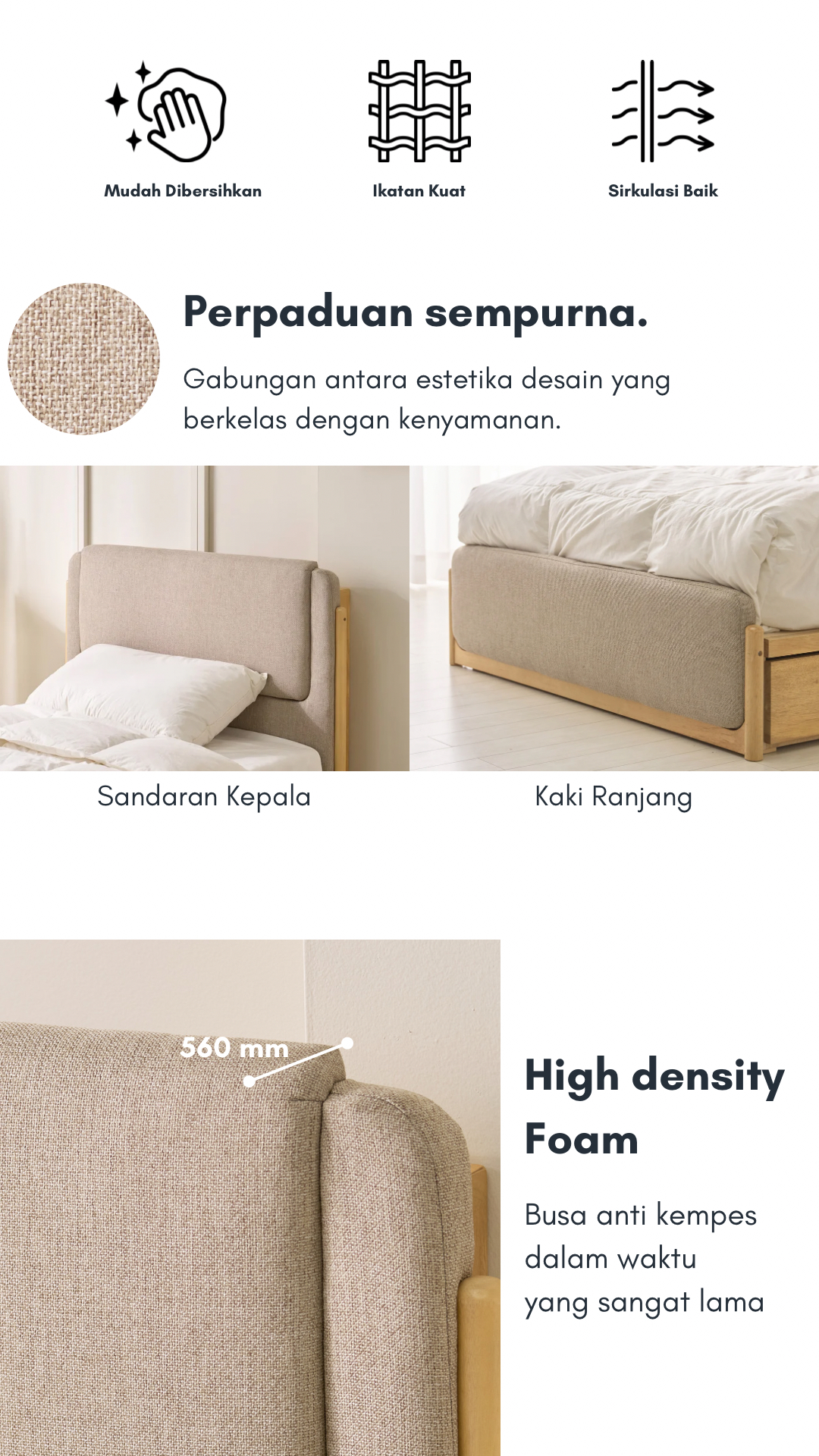 Jual Up Space Esca Bed Frame / Dipan Tempat Tidur Kayu / Divan Kayu ...