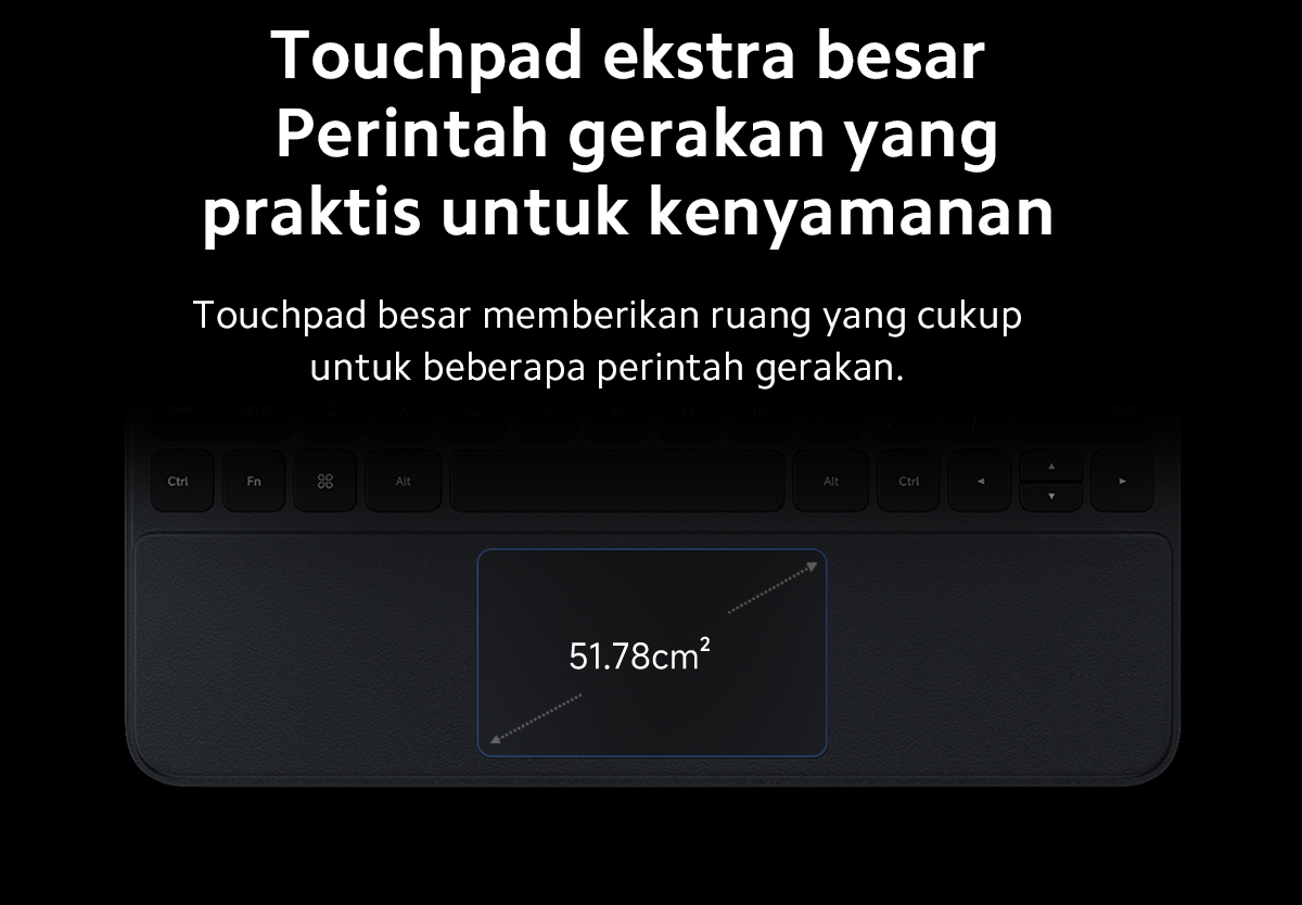 Jual Xiaomi Pad 6S Pro Touchpad Keyboard | 78 keys | Koneksi magnetic ...