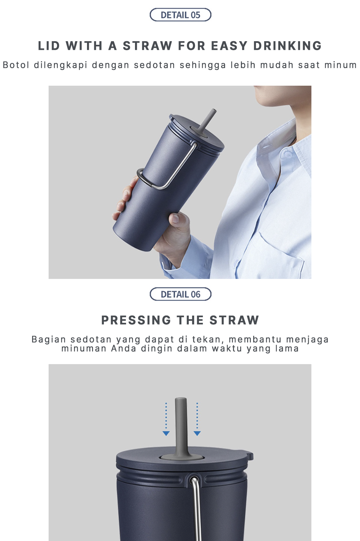 Jual LocknLock Bucket Tumbler Straw 540ml - LHC4268 | Shopee Indonesia