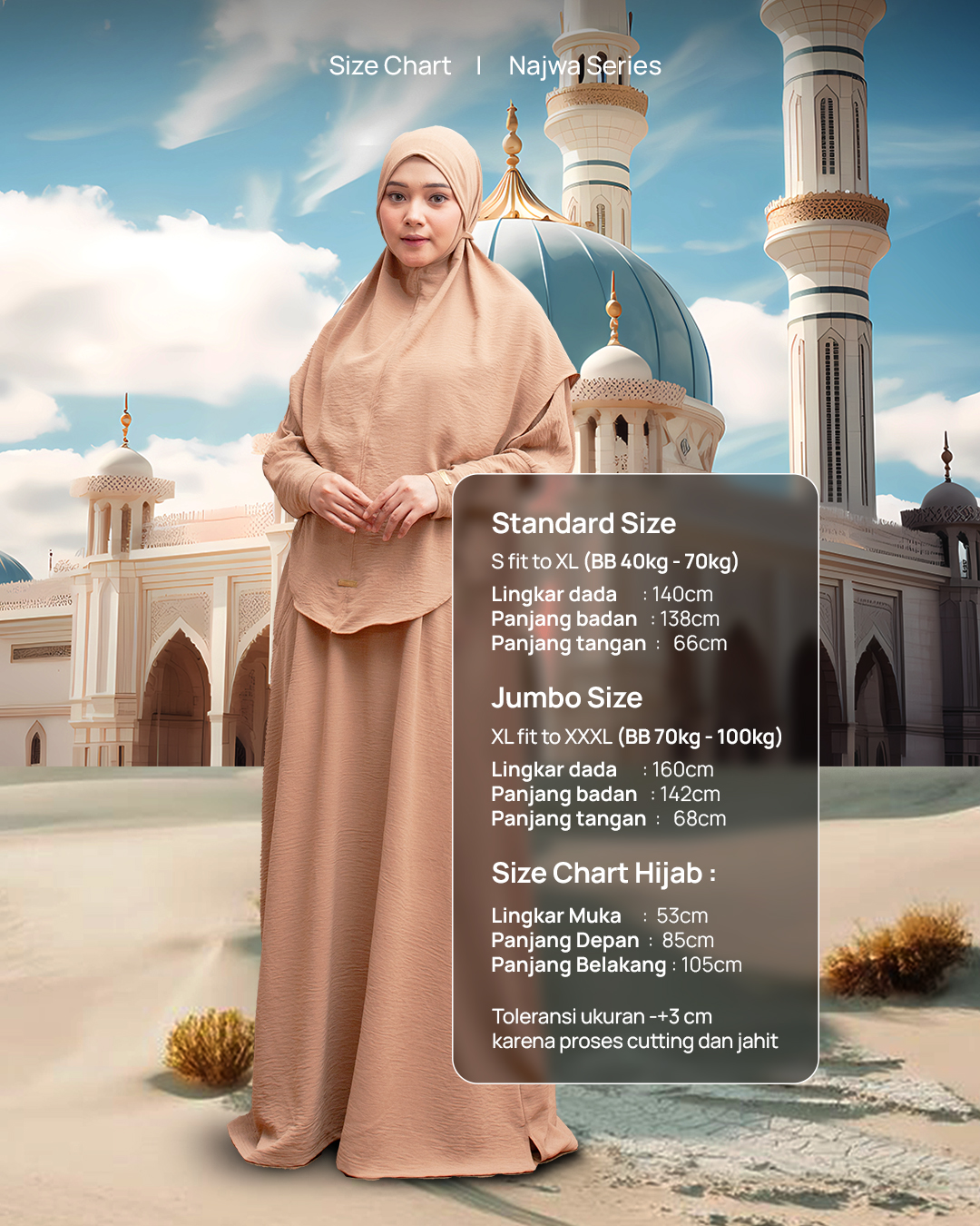 Jual Dthree - Abaya Najwa ( Hitam ) Dress Syar'i / Gamis Umroh Abaya Set Kerudung / Abaya Umroh ...