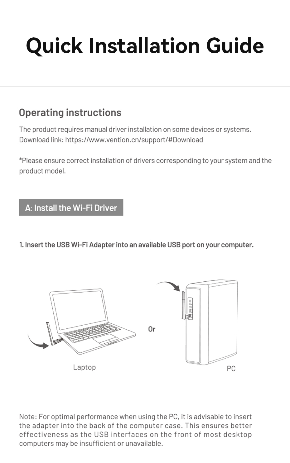 Jual Vention Wireless USB Adapter Dongle WiFi Dual Band Antena | Shopee Indonesia
