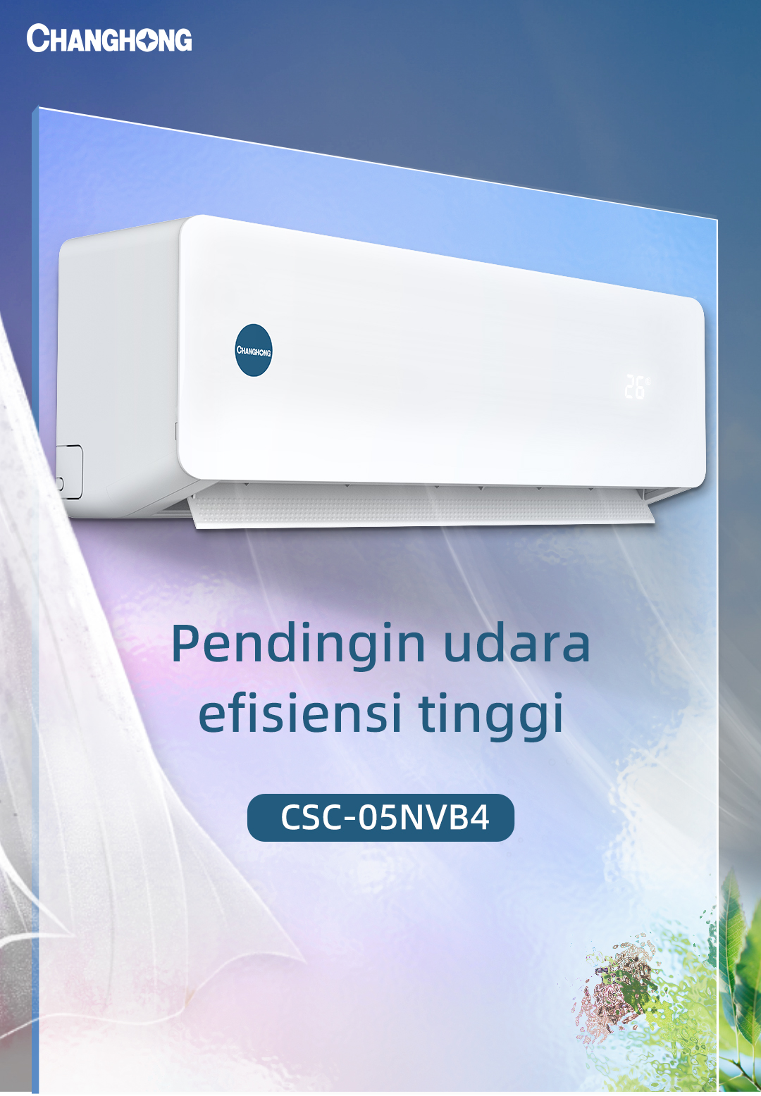 Jual Changhong AC Split 1/2 PK STANDARD R32 - CSC-05NVB4 [INDOOR ...
