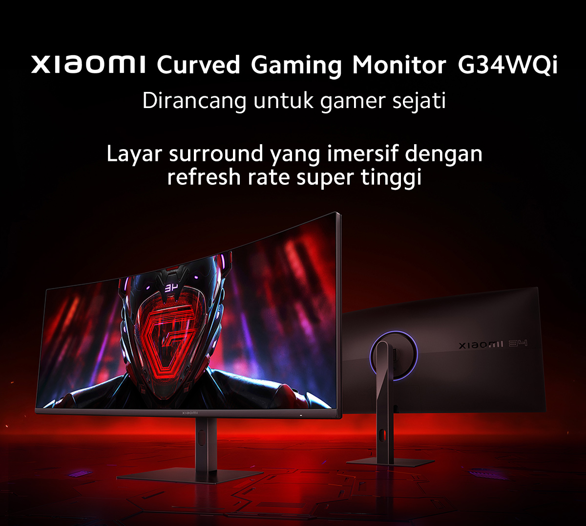 Jual Xiaomi Curved Gaming Monitor G34WQi | Ultra Wide QHD 180Hz 1ms ...