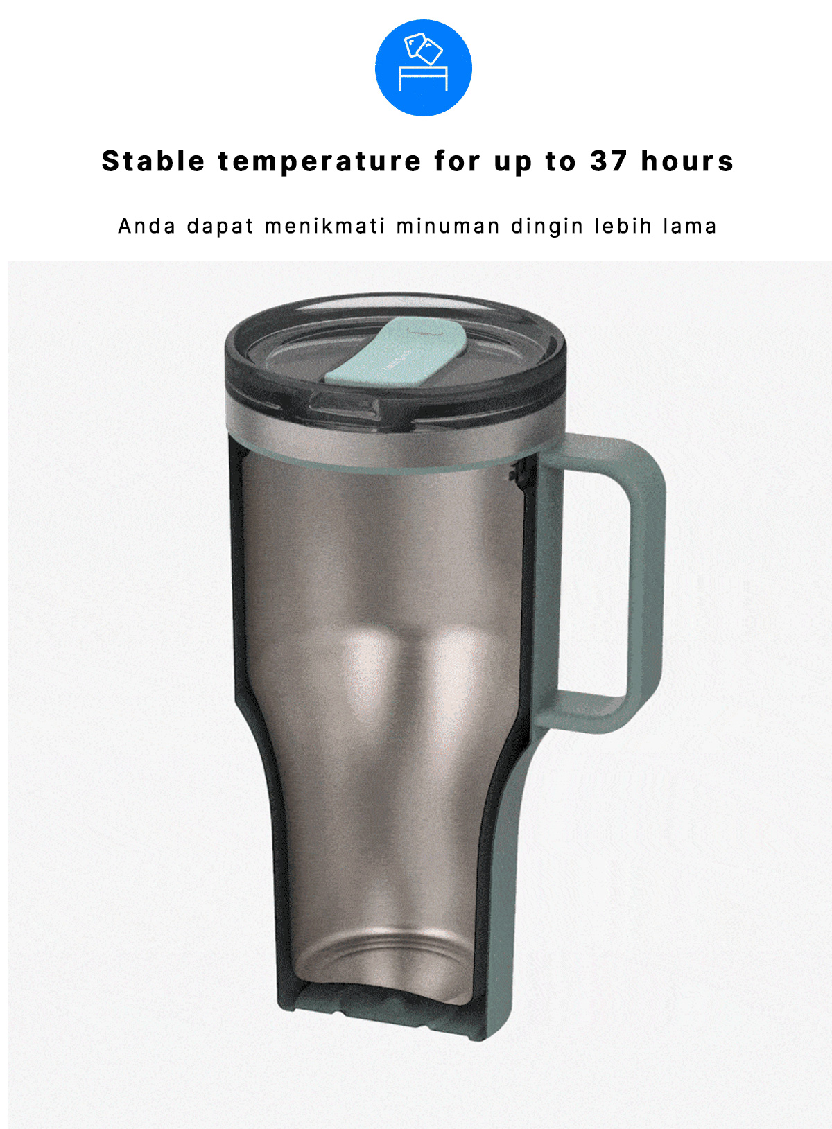 Jual LocknLock Metro King Tumbler 820ml - LHC4326 | Shopee Indonesia