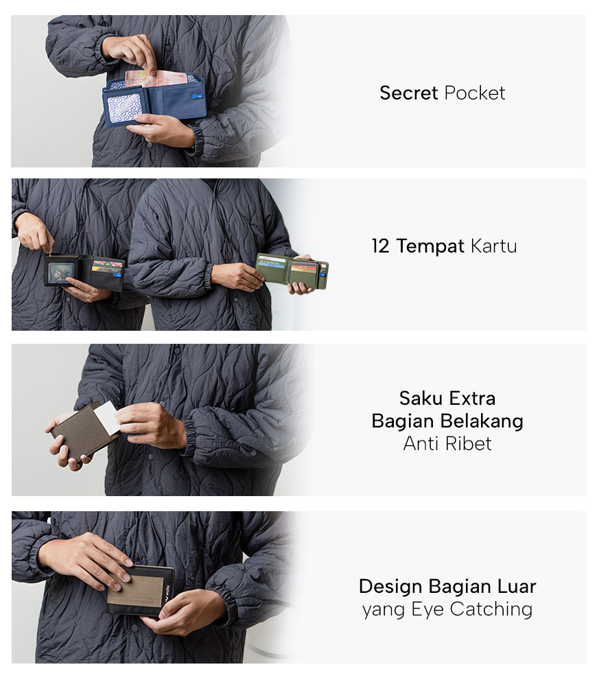 Jual Wallts Ben - Wallts Dompet Lipat Kanvas Pria Anti Air | Shopee ...