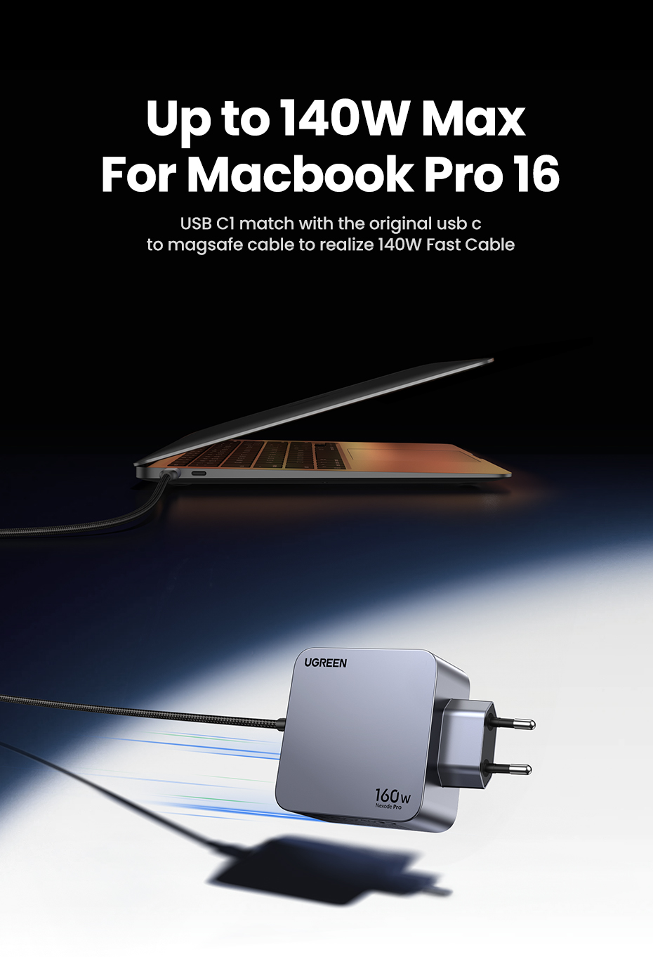 Jual UGREEN Kepala Adaptor Wall Charger 160W Nexode Pro GaN 4-Port PD ...