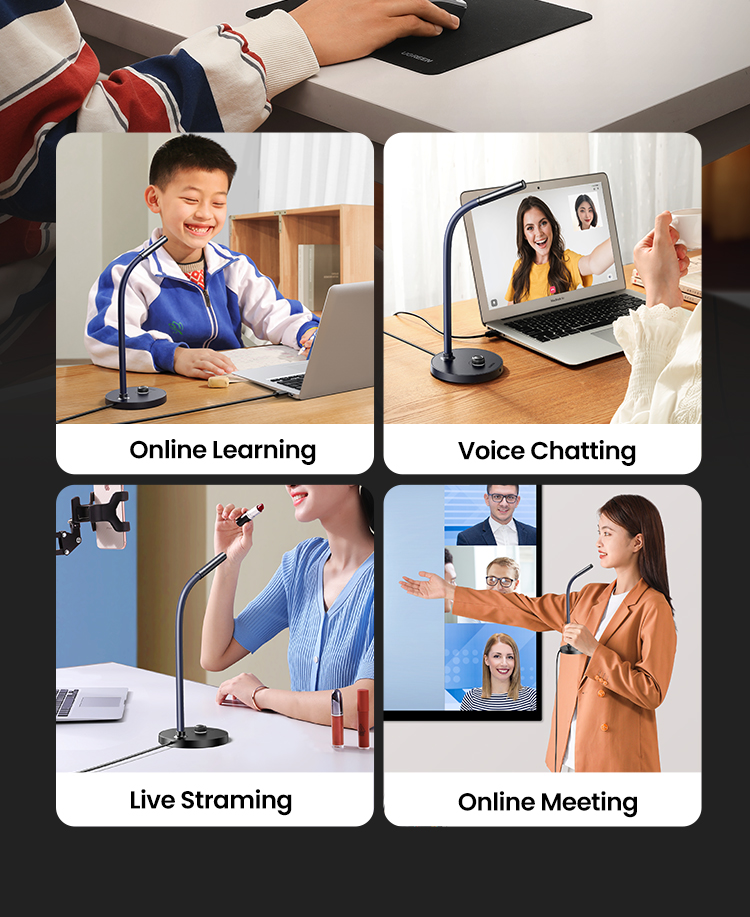 Jual UGREEN USB Microphone Desktop Computer PC Mic for YouTube Streaming, Podcasting, Gaming Mic ...