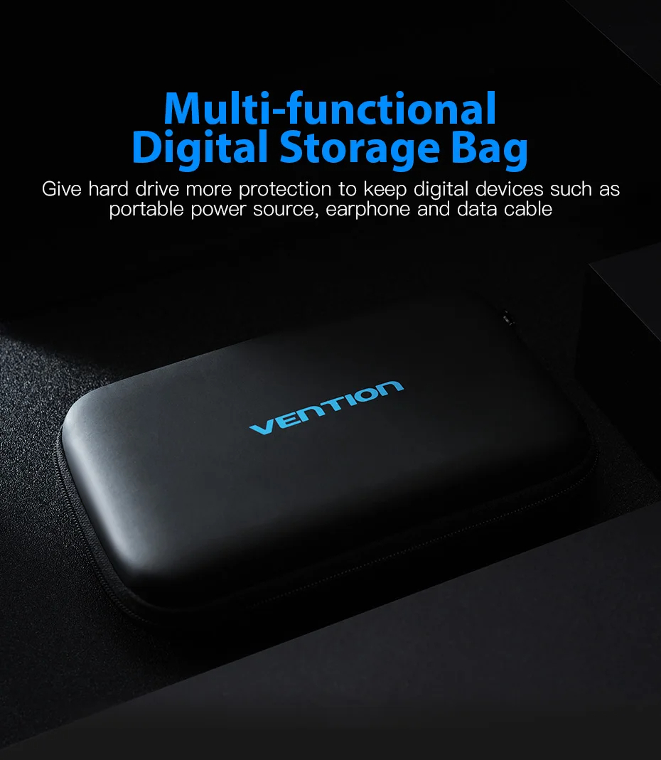 Jual Vention Case Storage Bag Pouch High Quality Earphone HDD Organizer ...