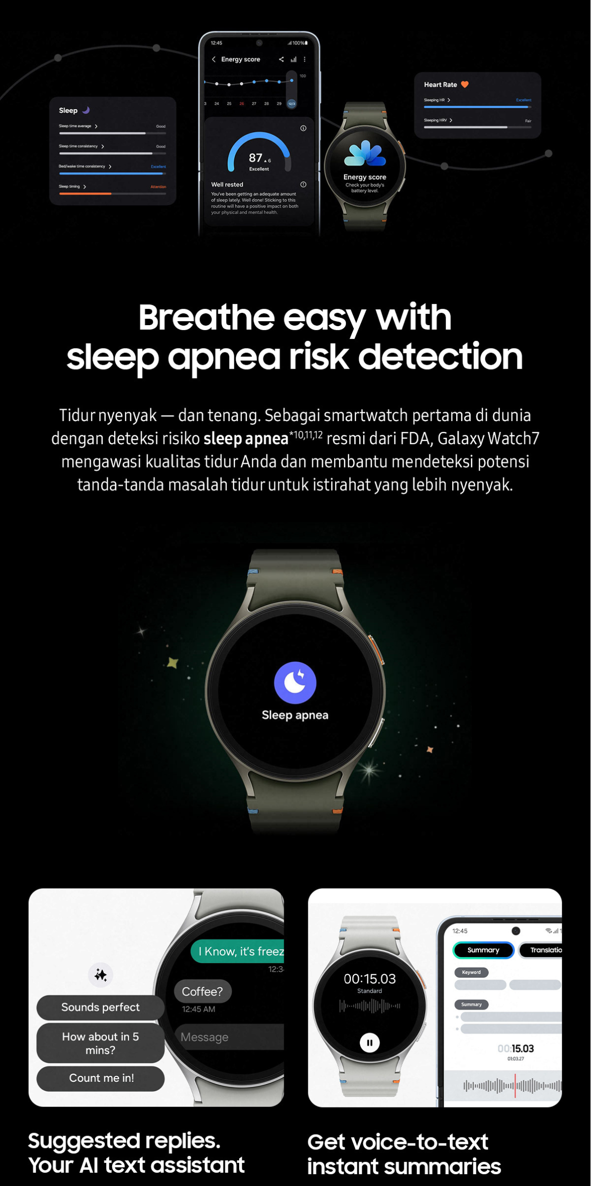 Jual Samsung Galaxy Watch7 44mm - Silver, Smartwatch AI, Prosesor 3nm ...