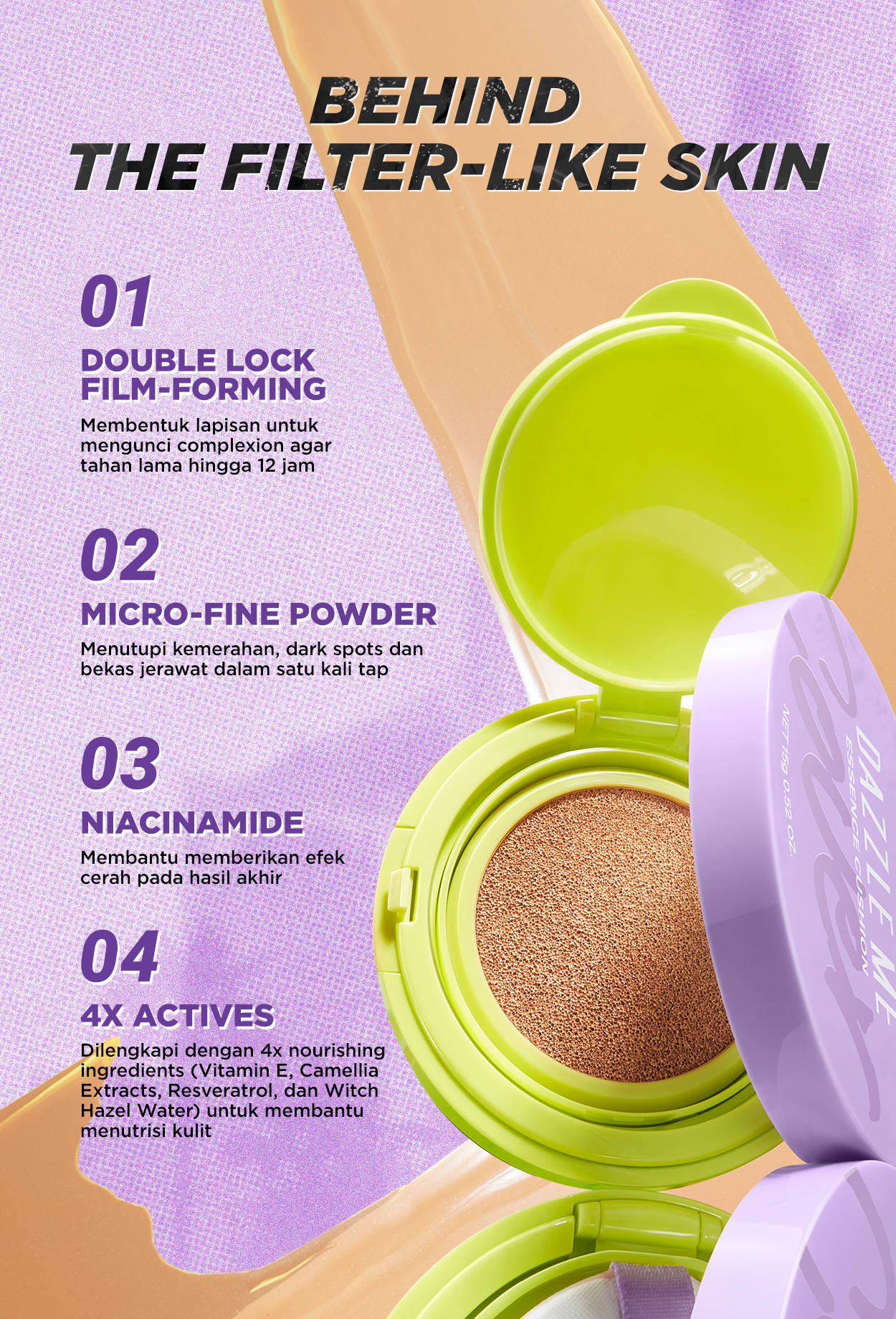 Jual DAZZLE ME Better Than Filter Maxnificent Essence Cushion High ...